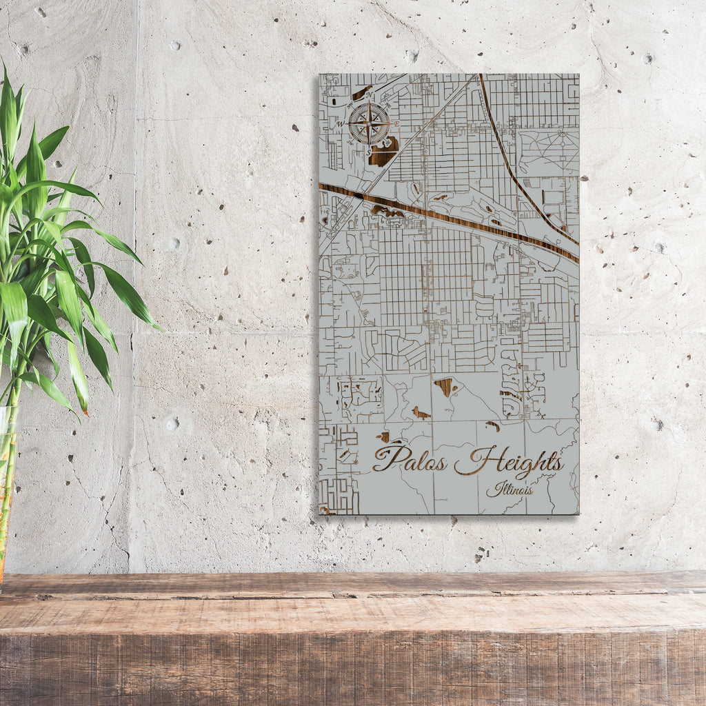 Palos Heights, Illinois Street Map – Fire & Pine