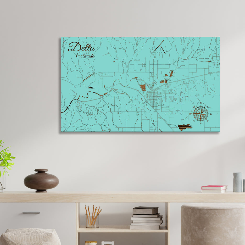 Delta, Colorado Street Map – Fire & Pine