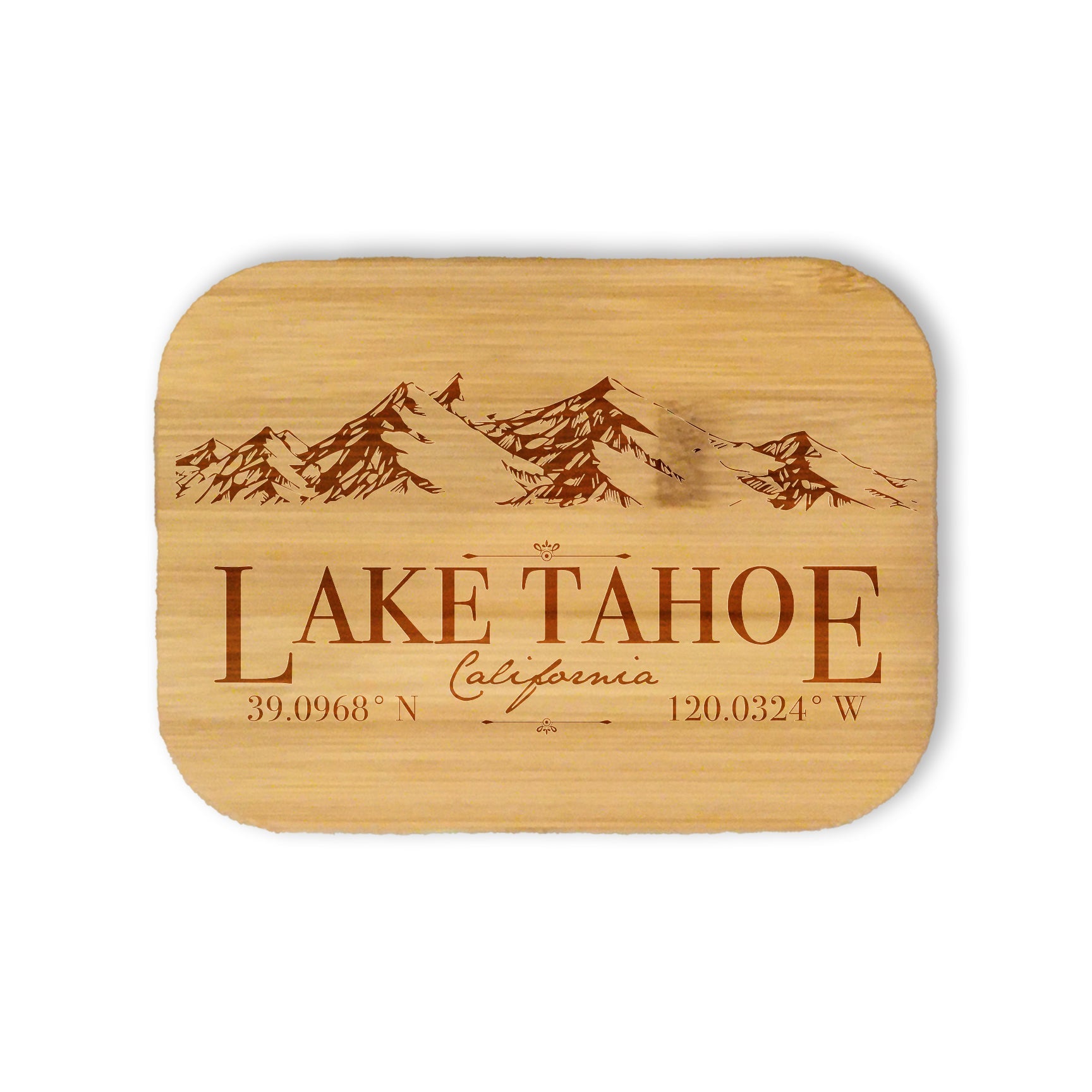 FP1976 - Lake Tahoe, CA/Mountains Rectangle Glass Container (Standard)
