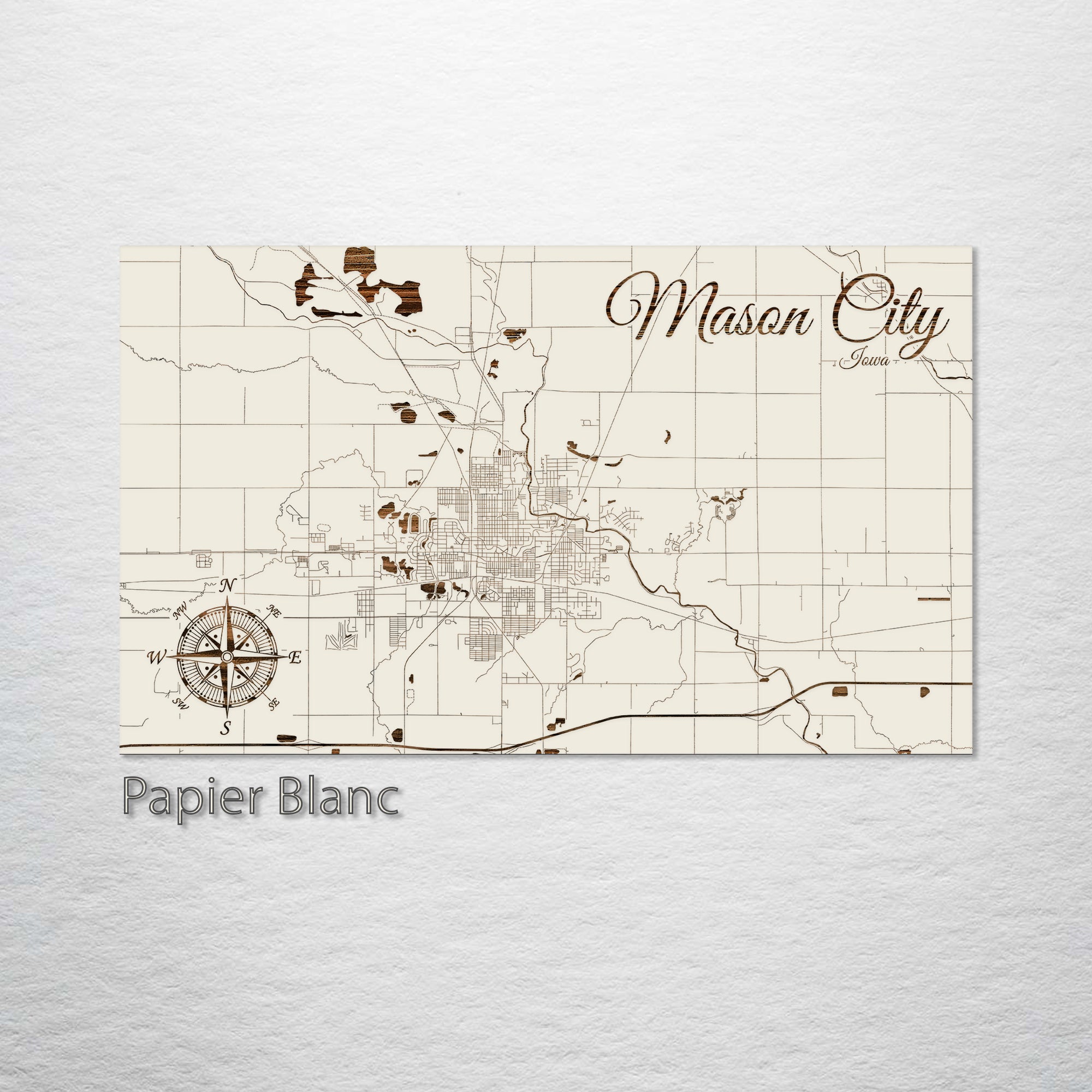 Mason City, Iowa Street Map – Fire & Pine
