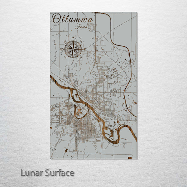 Ottumwa, Iowa Street Map – Fire & Pine