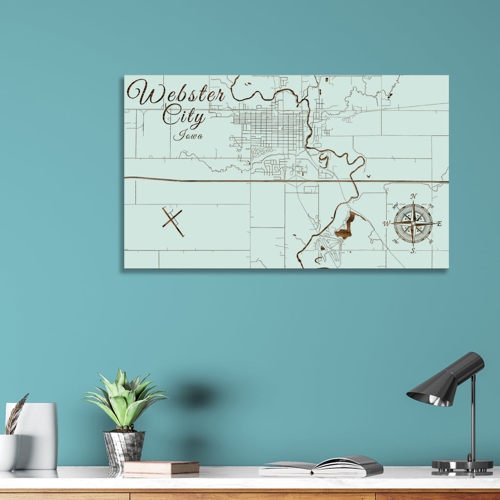 Webster City, Iowa Street Map – Fire & Pine