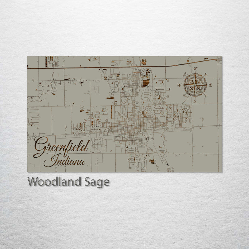 Greenfield, Indiana Street Map – Fire & Pine