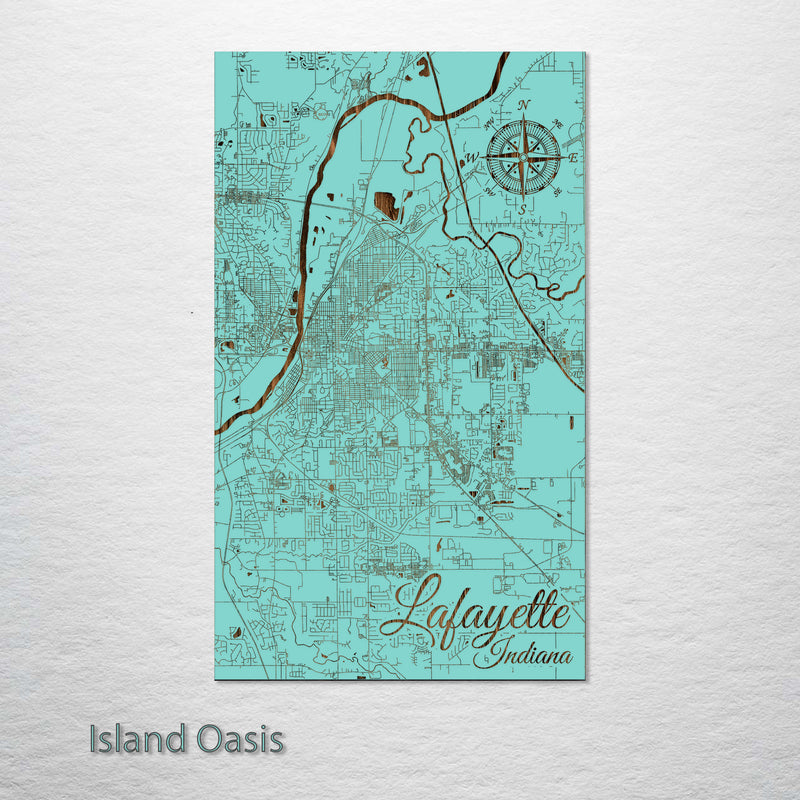 Lafayette, Indiana Street Map – Fire & Pine