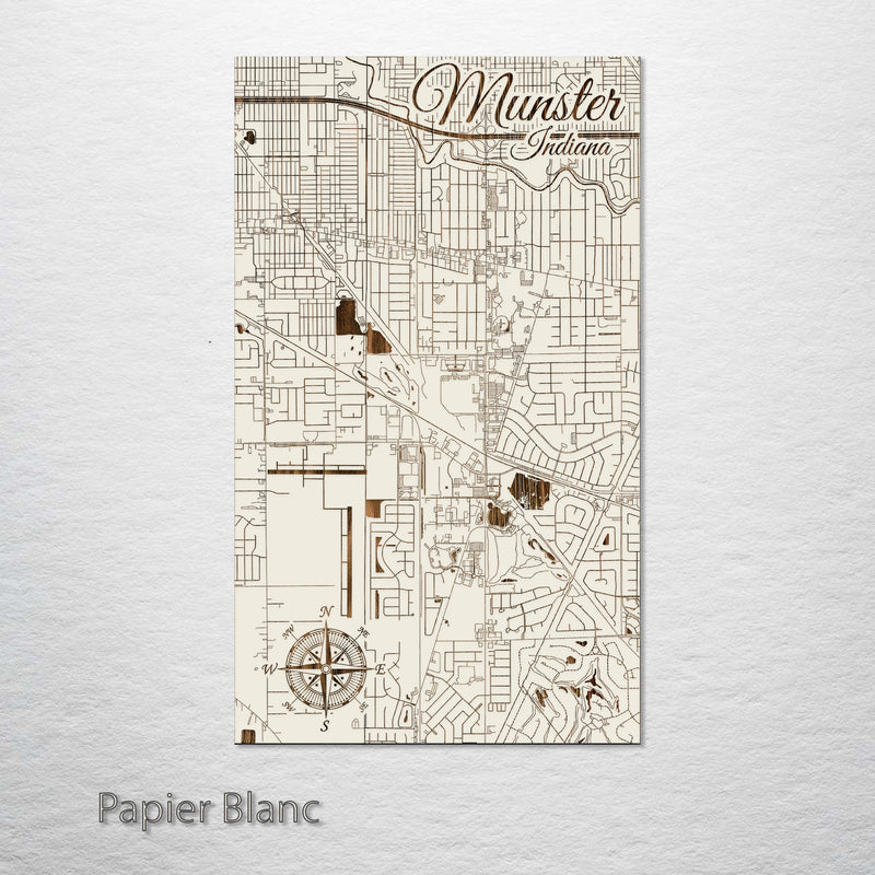 Munster, Indiana Street Map – Fire & Pine