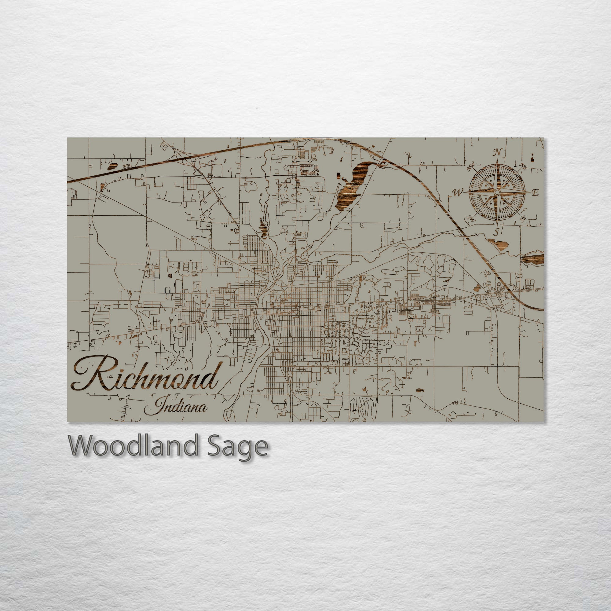 Richmond, Indiana Street Map – Fire & Pine