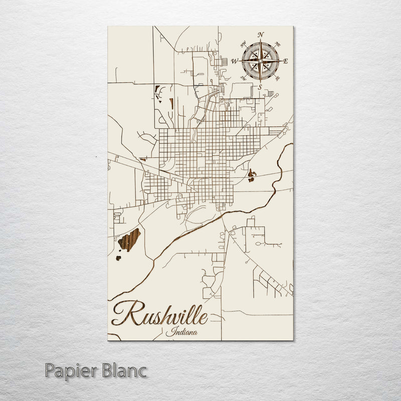 Rushville, Indiana Street Map – Fire & Pine
