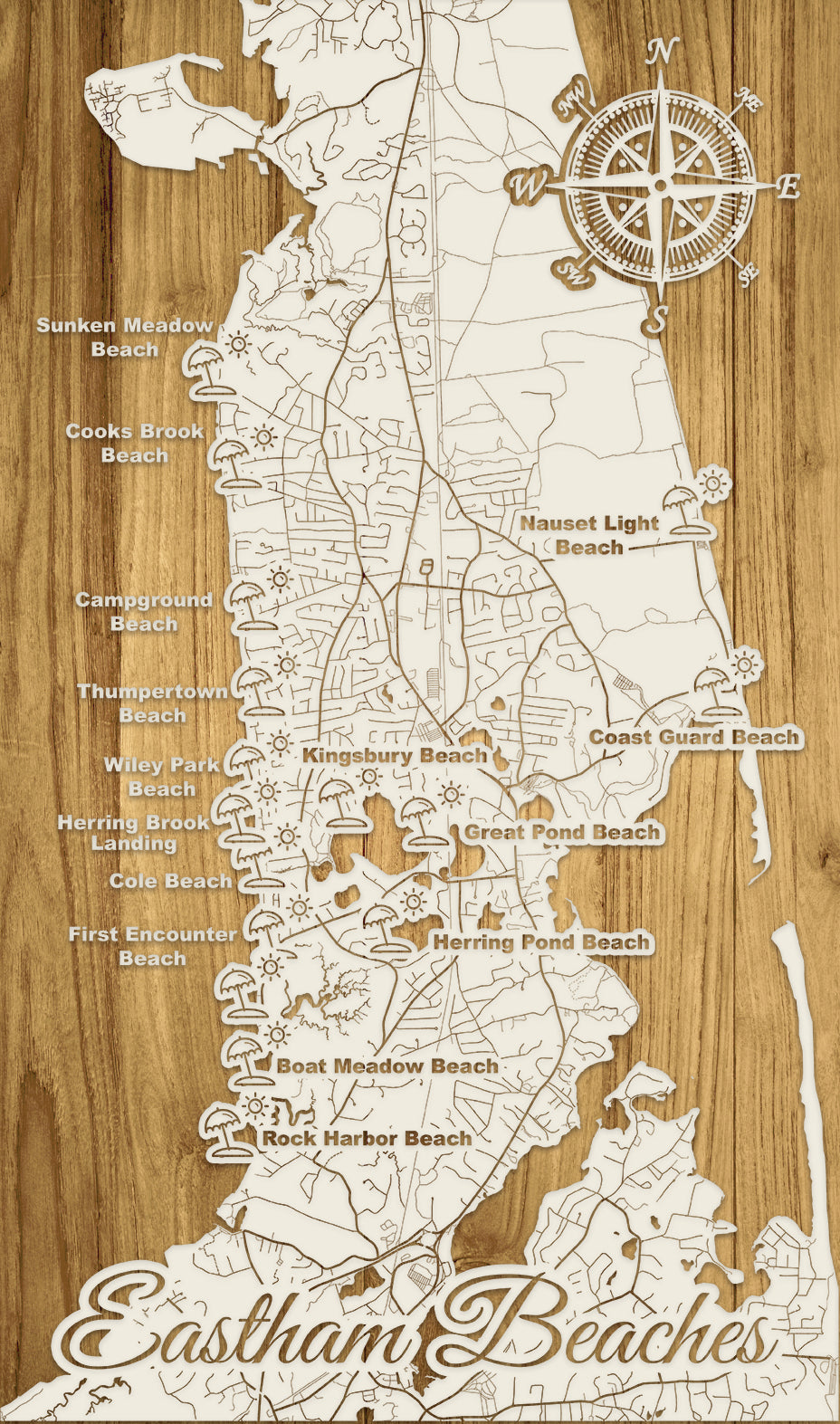 FP0597 - Eastham Beaches, MA Engraved Panoramic (Standard)