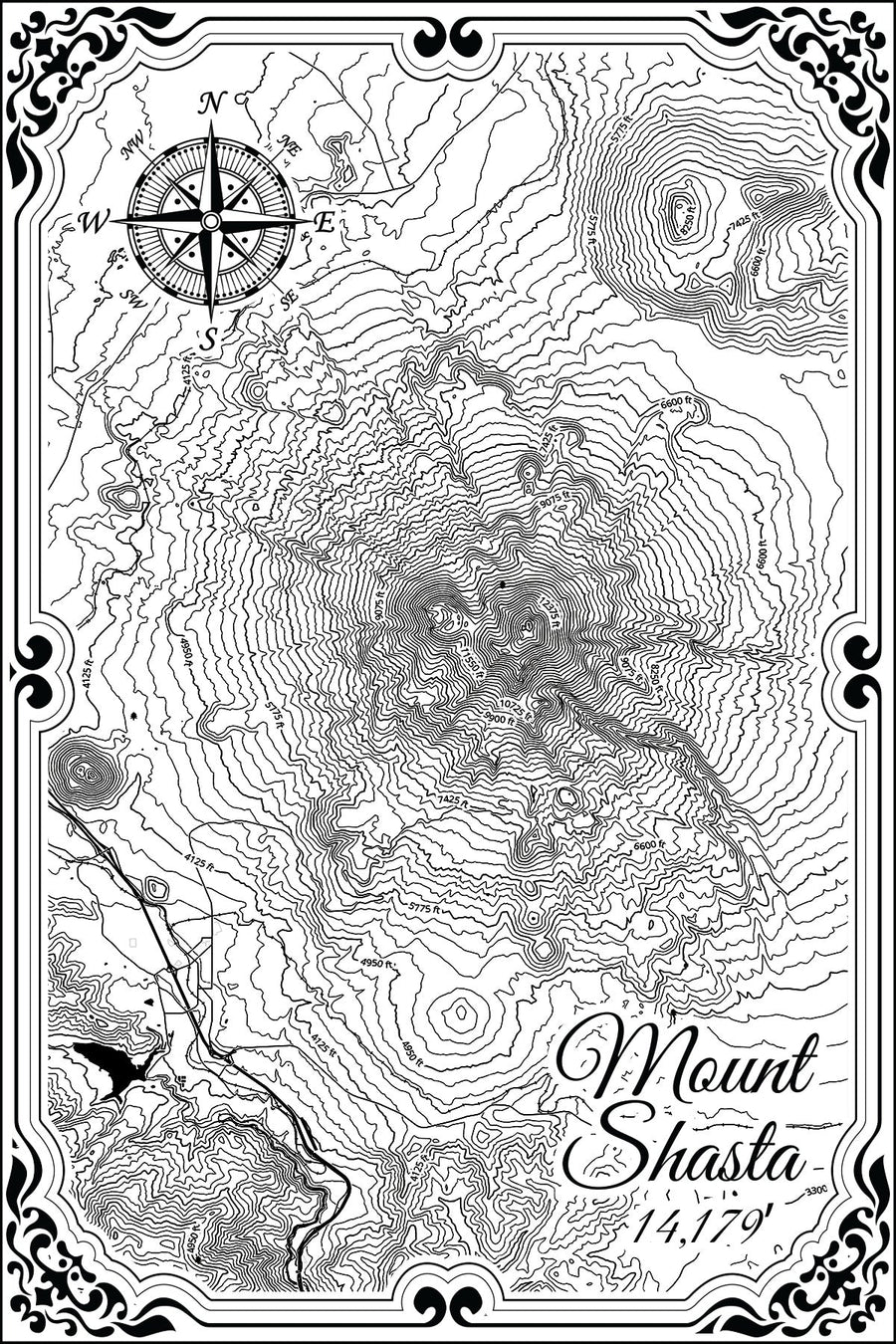 FP1187 - Mt. Shasta, CA Engraved Magnet (Standard)