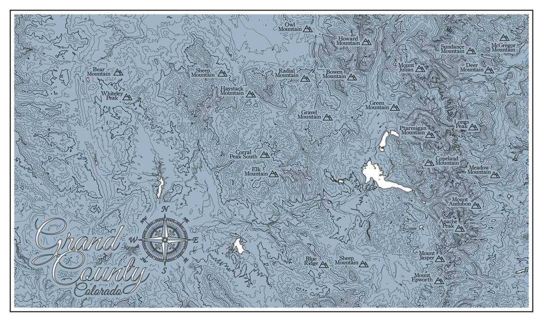 FP0377 - Grand County, Colorado Printed Map (Standard)