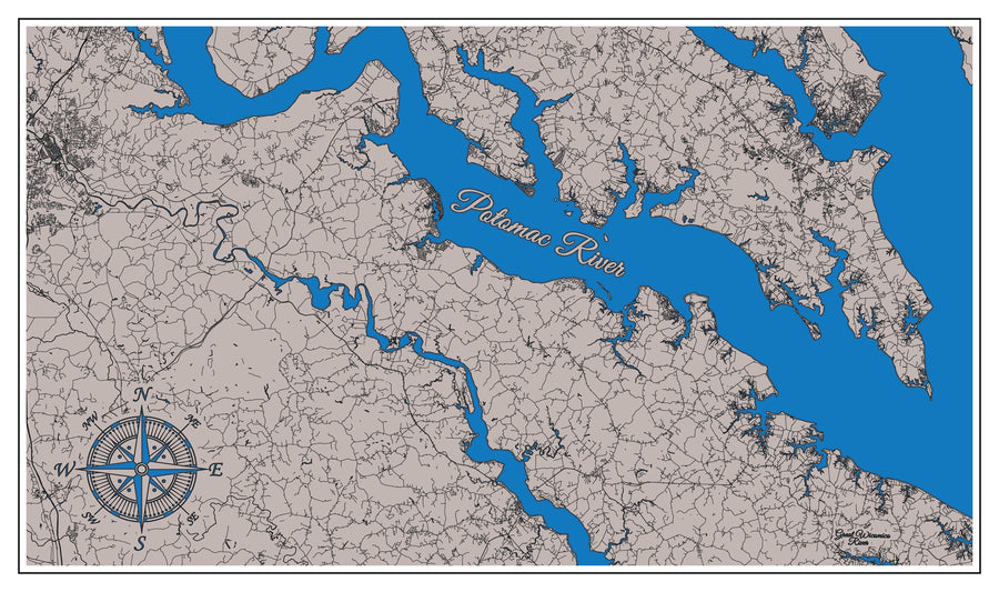 FP1782 - Great Wicomico River Area, MD Printed Map (Standard)