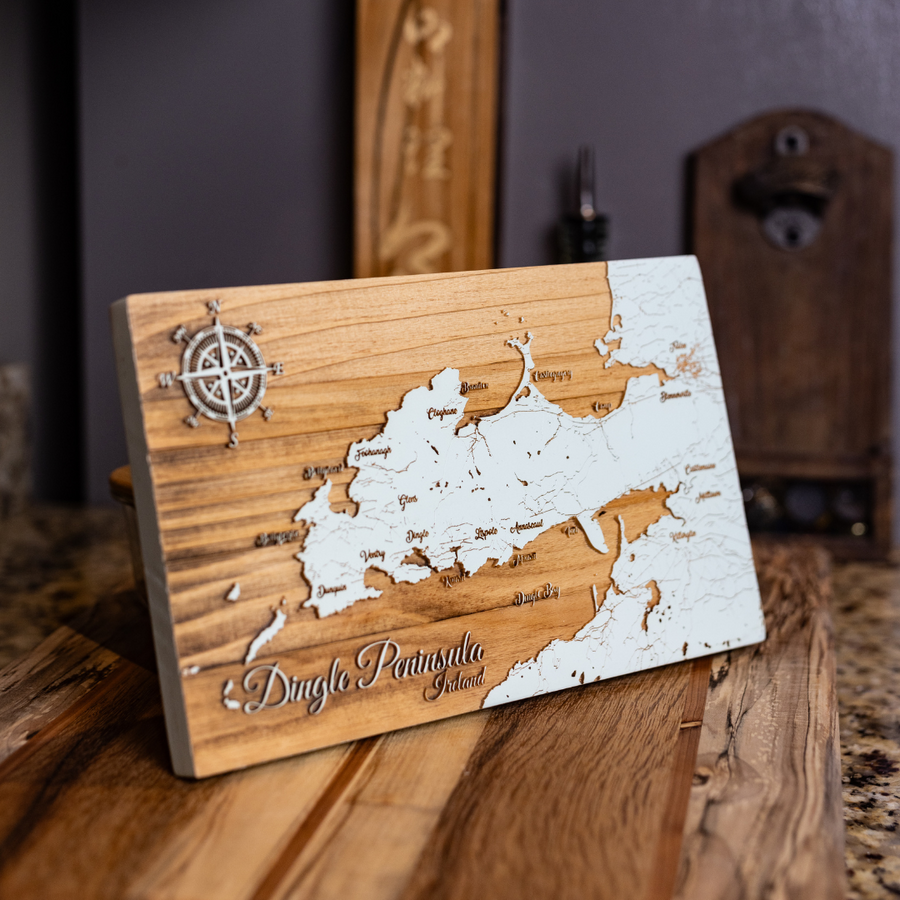 Engraved Wood Maps | Fire & Pine | Bluffton, SC