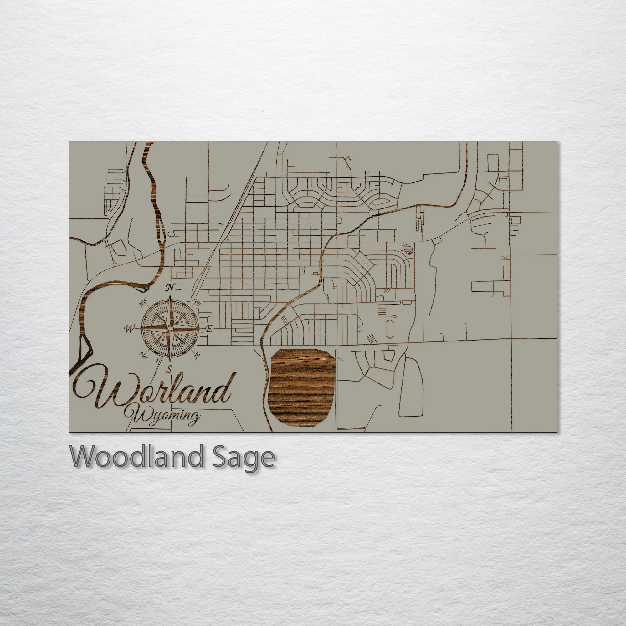 Worland, Wyoming Street Map – Fire & Pine