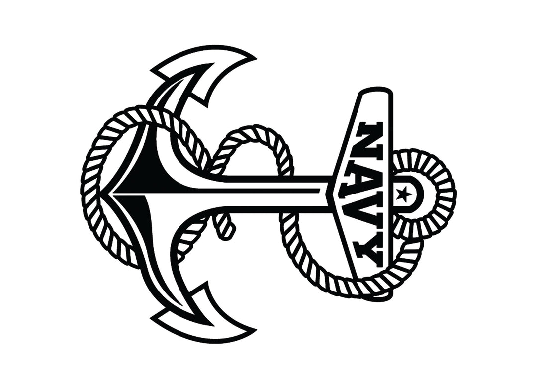 FP0950 - US Naval Academy Anchor - Rectangle Glassware (Standard)