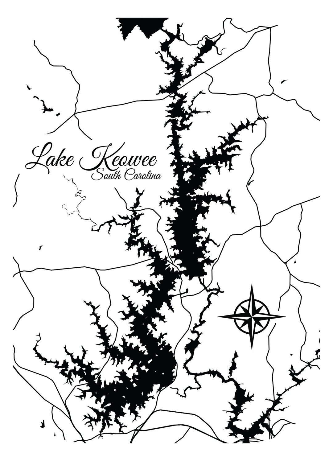 FP0210 - Lake Keowee - Rectangle Glass Container (Standard)