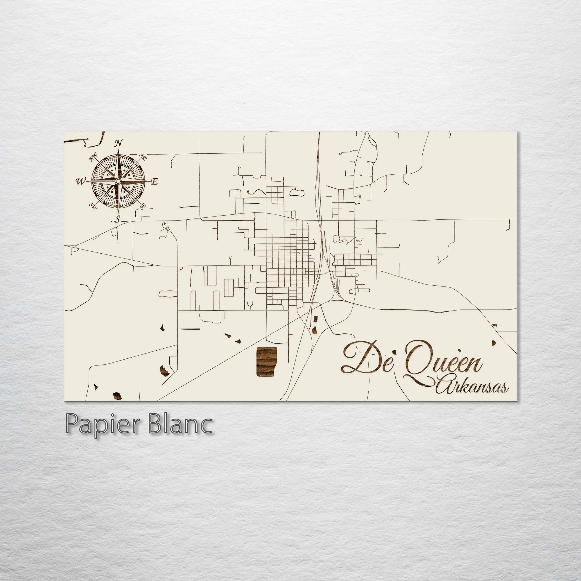De Queen, Arkansas Street Map – Fire & Pine