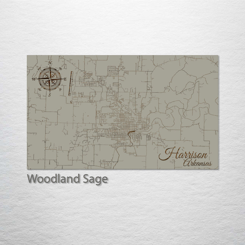Harrison, Arkansas Street Map – Fire & Pine