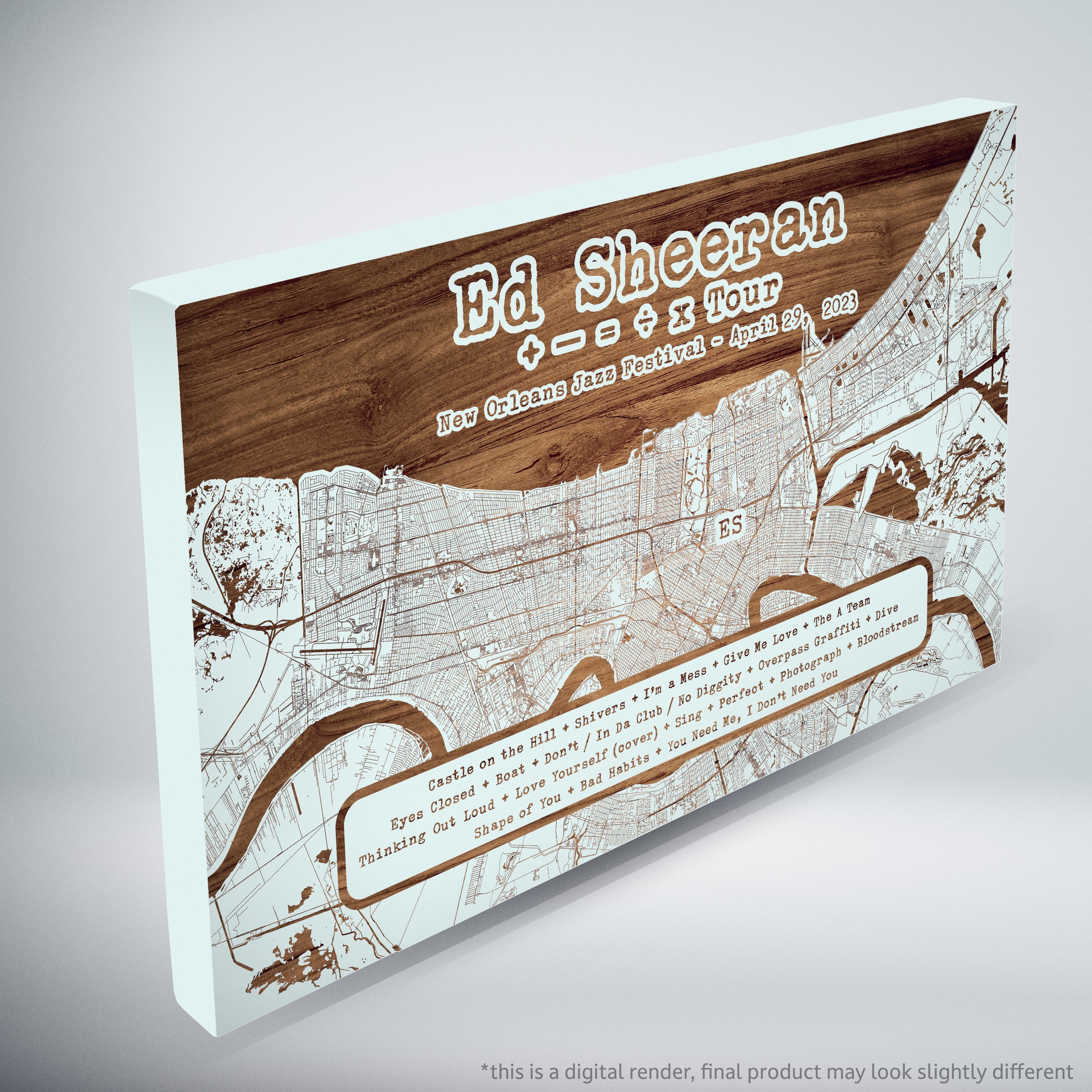 Ed Sheeran Mathematics Tour Setlist - Limited Edition – Fire & Pine