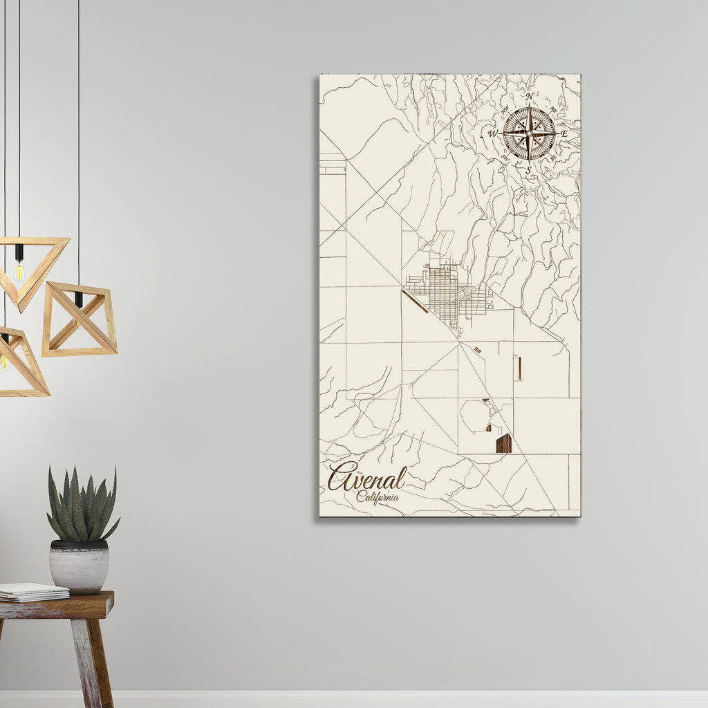 Avenal, California Street Map – Fire & Pine