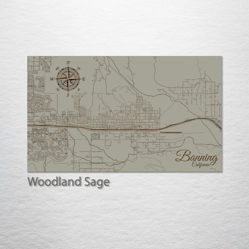 Banning, California Street Map – Fire & Pine