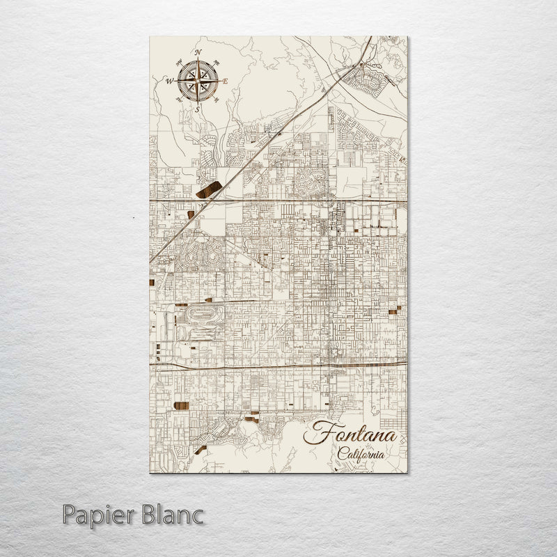 Fontana, California Street Map – Fire & Pine