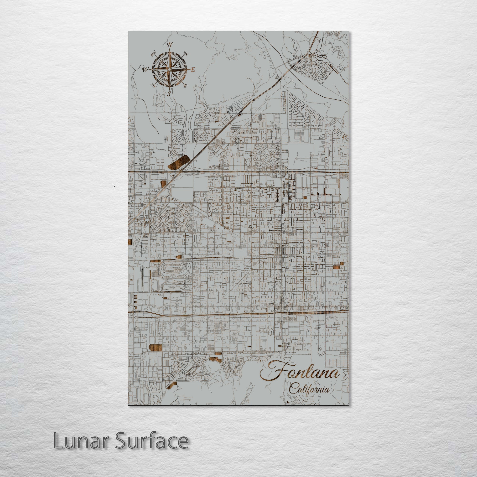Fontana, California Street Map – Fire & Pine
