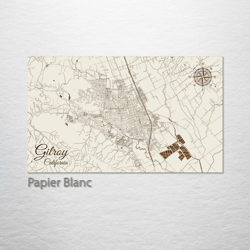 Gilroy, California Street Map – Fire & Pine