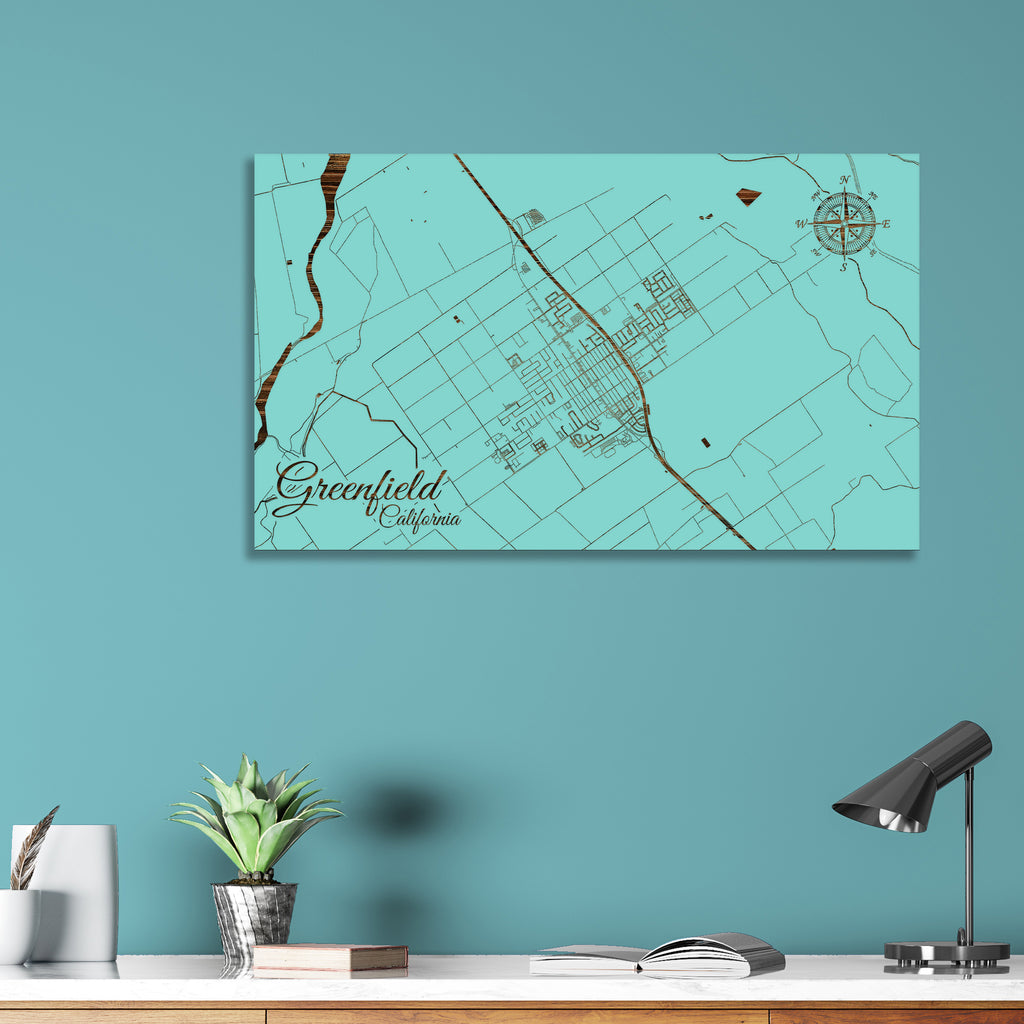 Greenfield, California Street Map – Fire & Pine