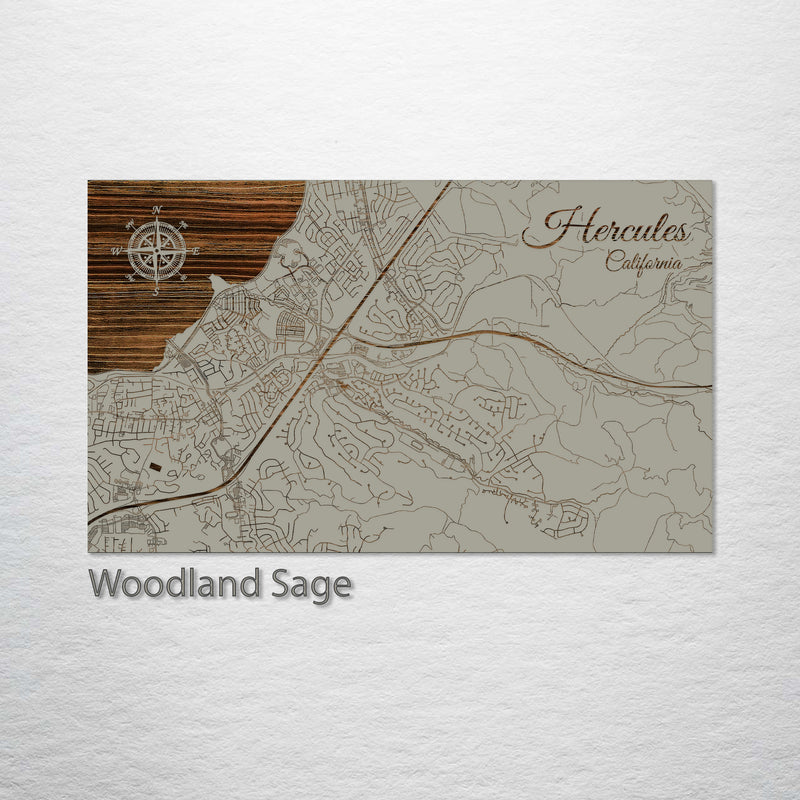 Hercules, California Street Map – Fire & Pine