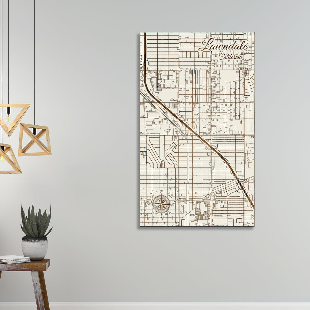 Lawndale, California Street Map – Fire & Pine