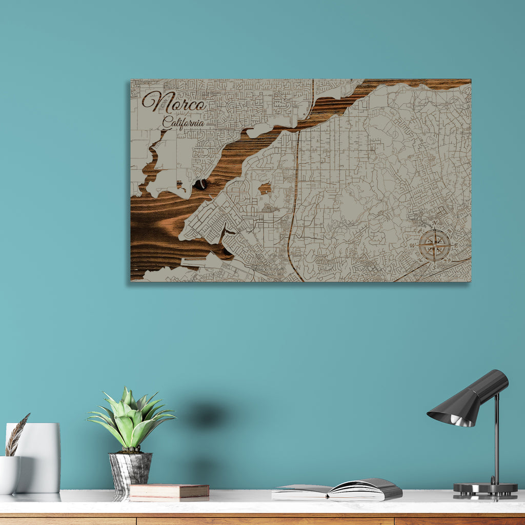 Norco, California Street Map – Fire & Pine