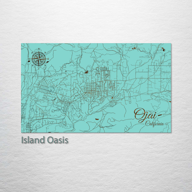 Ojai, California Street Map – Fire & Pine