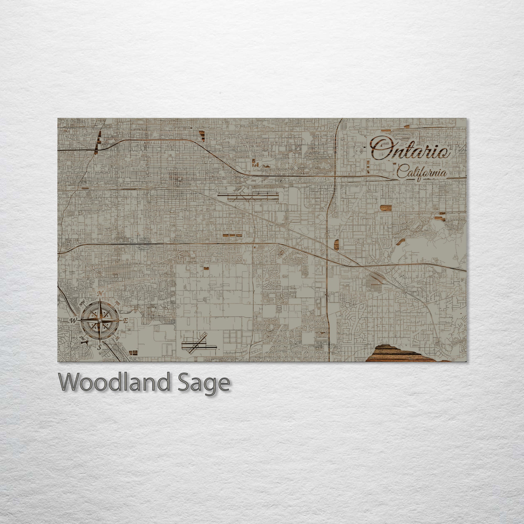 Ontario, California Street Map – Fire & Pine