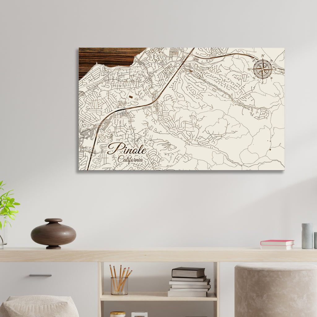 Pinole, California Street Map – Fire & Pine