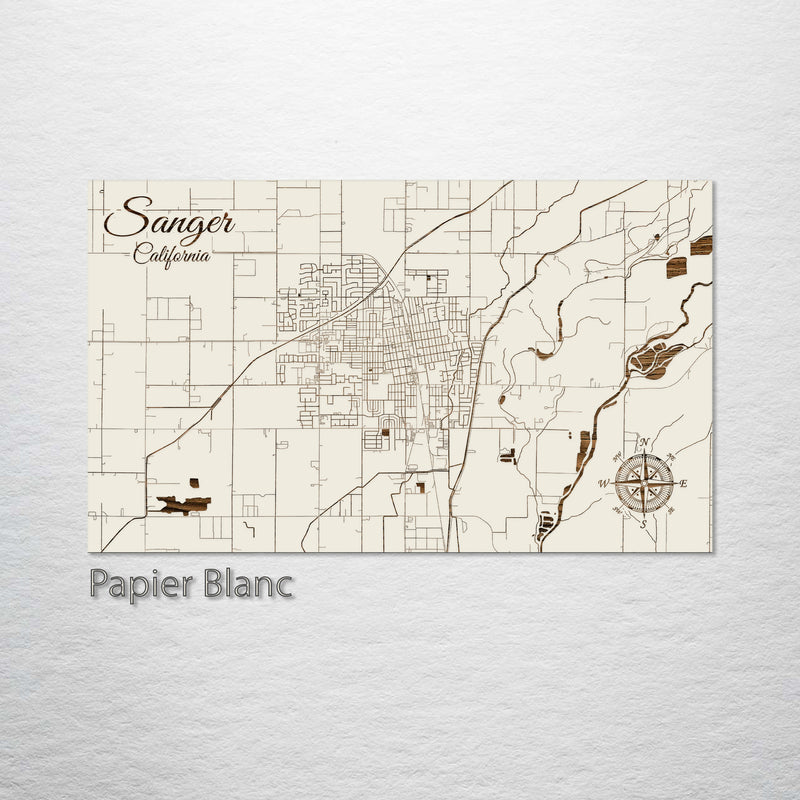 Sanger, California Street Map – Fire & Pine