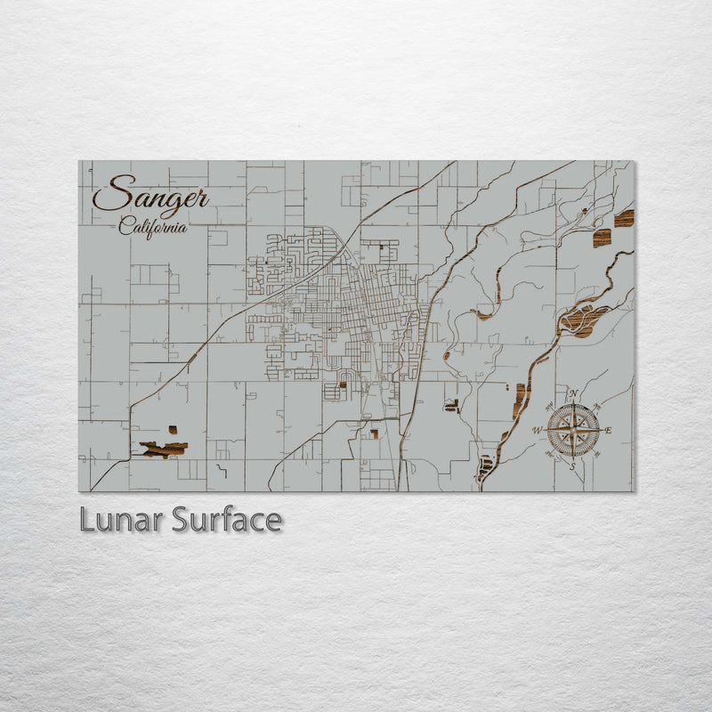 Sanger, California Street Map – Fire & Pine