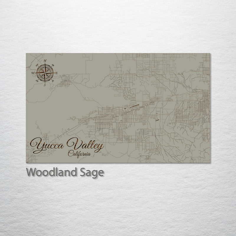 Yucca Valley, California Street Map – Fire & Pine