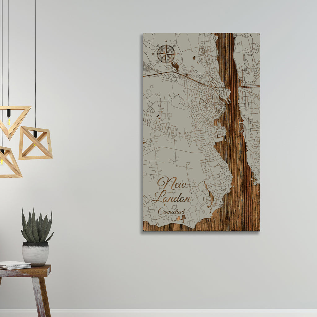 New London, Connecticut Street Map – Fire & Pine