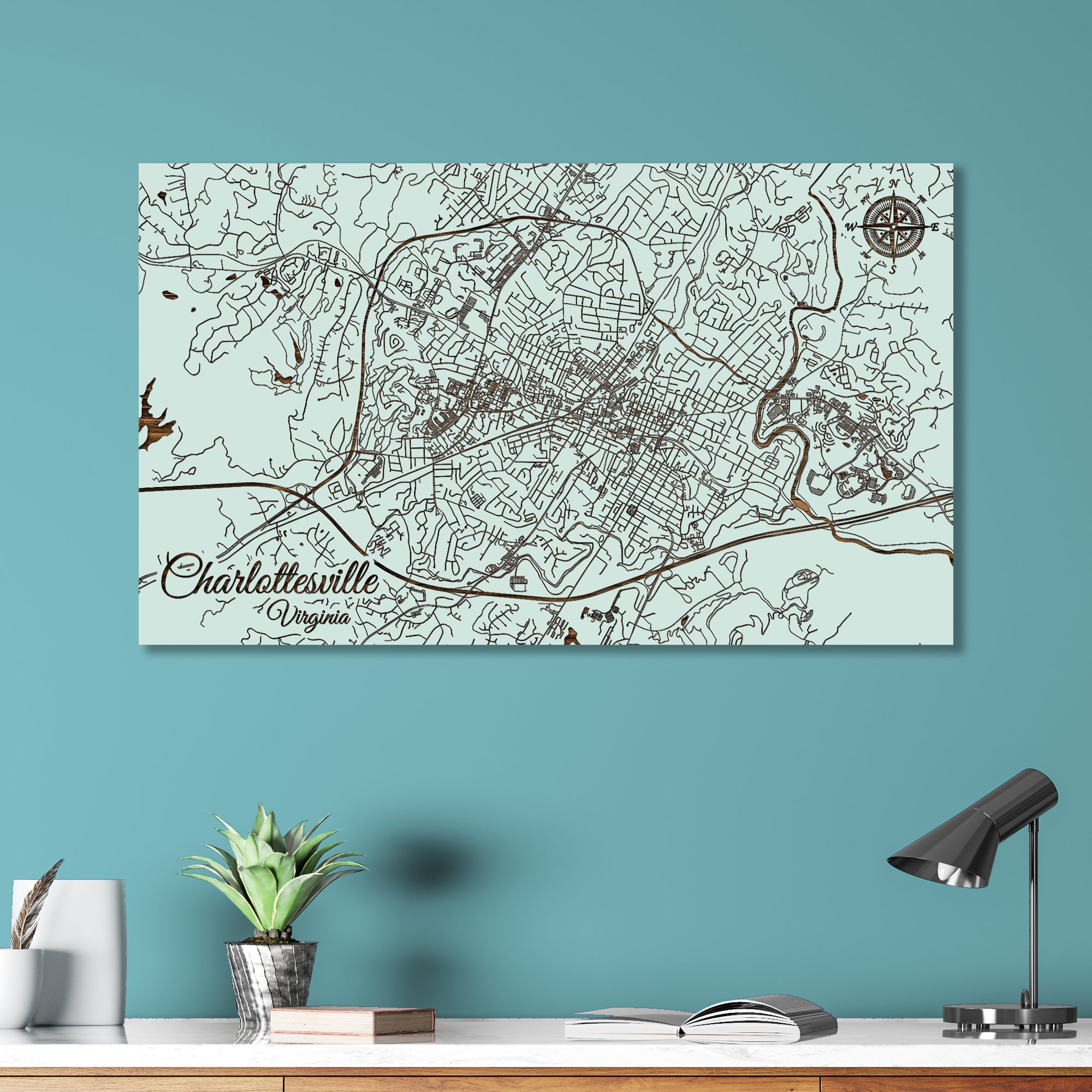 Charlottesville, Virginia Street Map