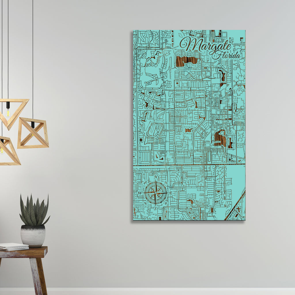 Margate, Florida Street Map – Fire & Pine