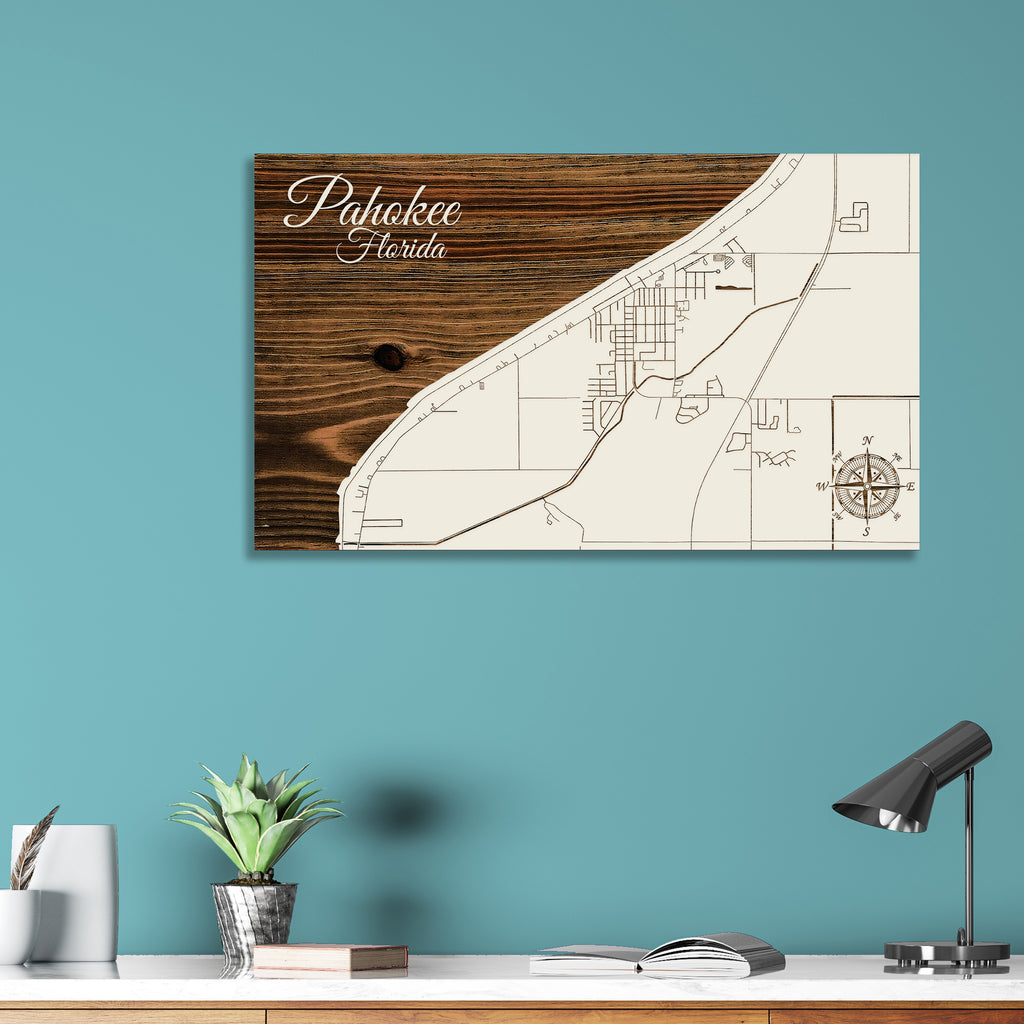 Pahokee, Florida Street Map – Fire & Pine