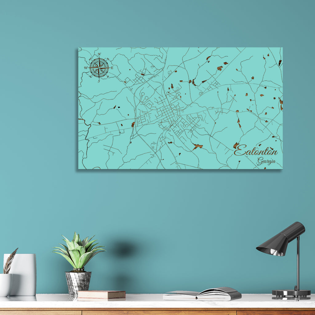 Eatonton, Georgia Street Map – Fire & Pine