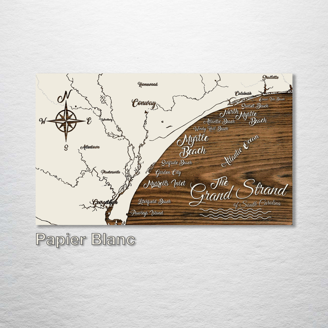 Grand Strand, South Carolina Whimsical Map