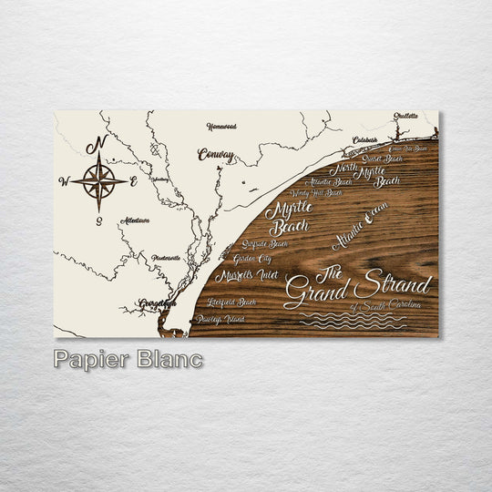 Grand Strand, South Carolina Whimsical Map