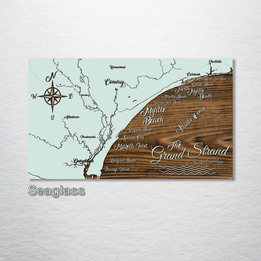 Grand Strand, South Carolina Whimsical Map