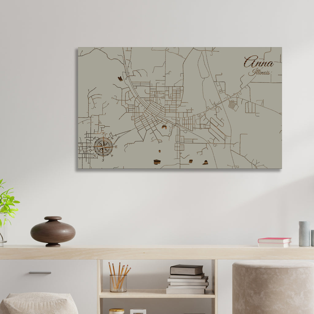 Anna, Illinois Street Map – Fire & Pine