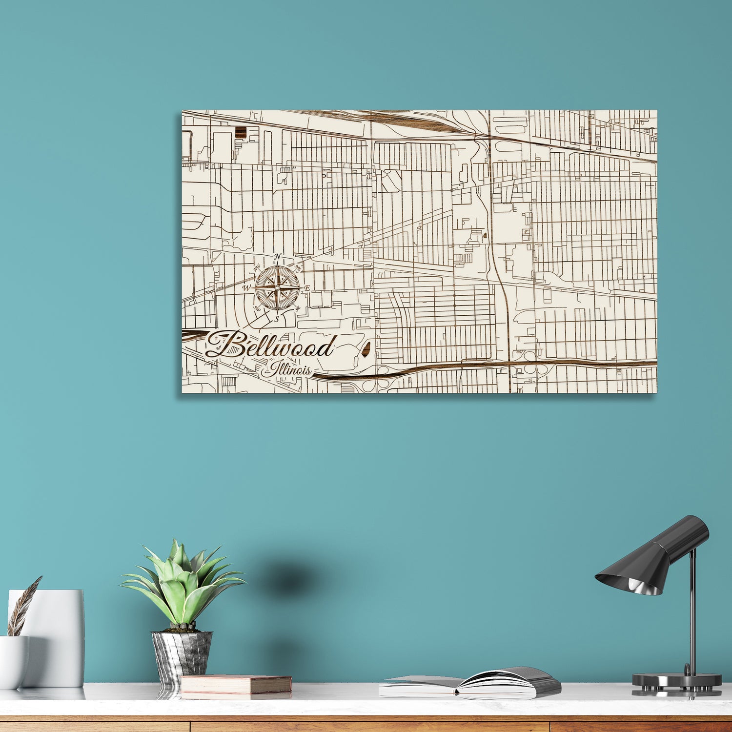 Bellwood, Illinois Street Map – Fire & Pine