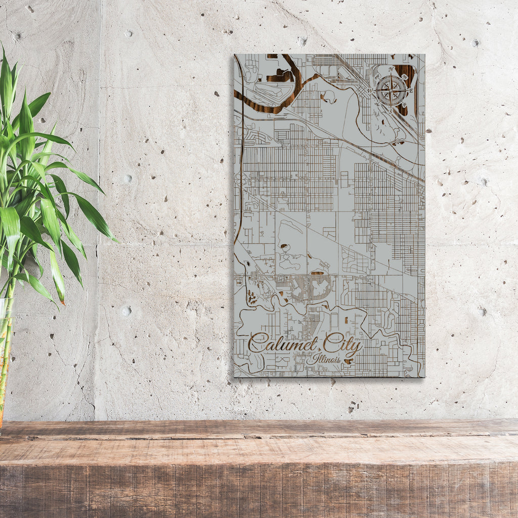 Calumet City, Illinois Street Map – Fire & Pine