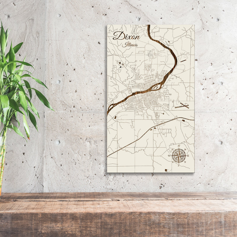 Dixon, Illinois Street Map – Fire & Pine