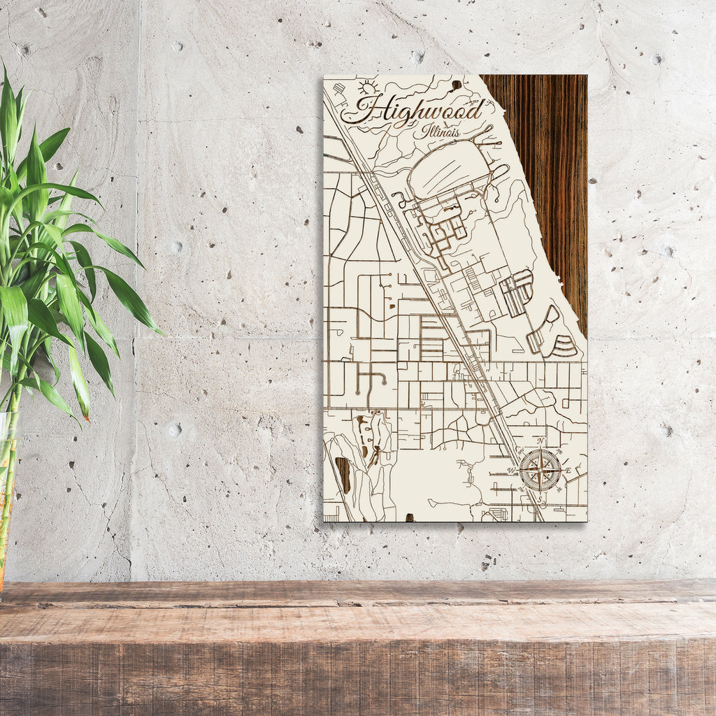 Highwood, Illinois Street Map – Fire & Pine